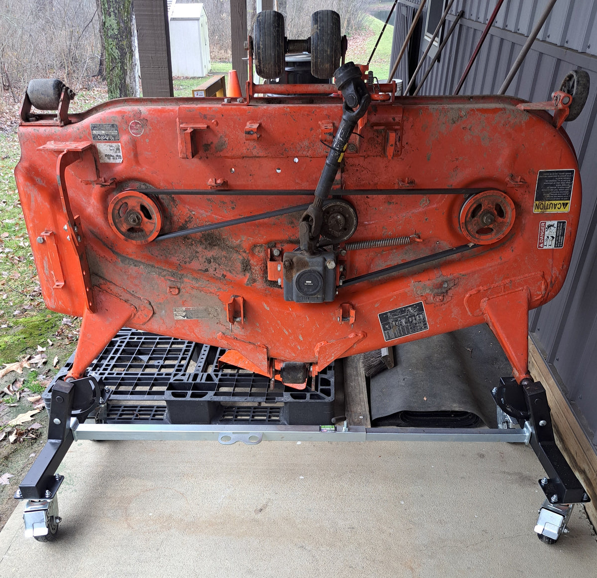 Large Wheel Adjustable Mower Deck Stands — Mudds Customs MFG